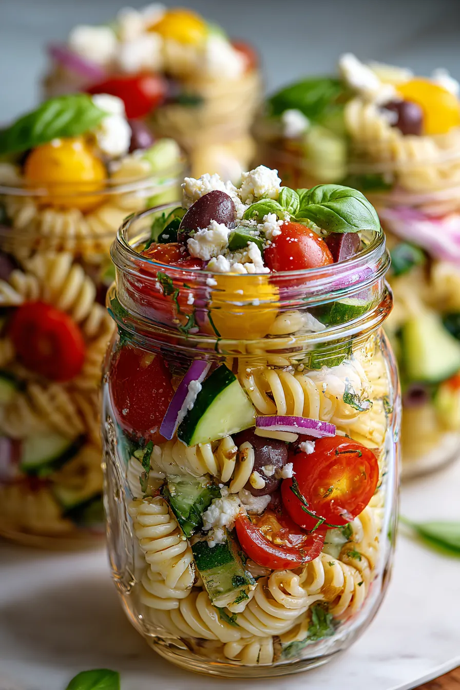 Pasta Salad Jars – Food Blog Recipe