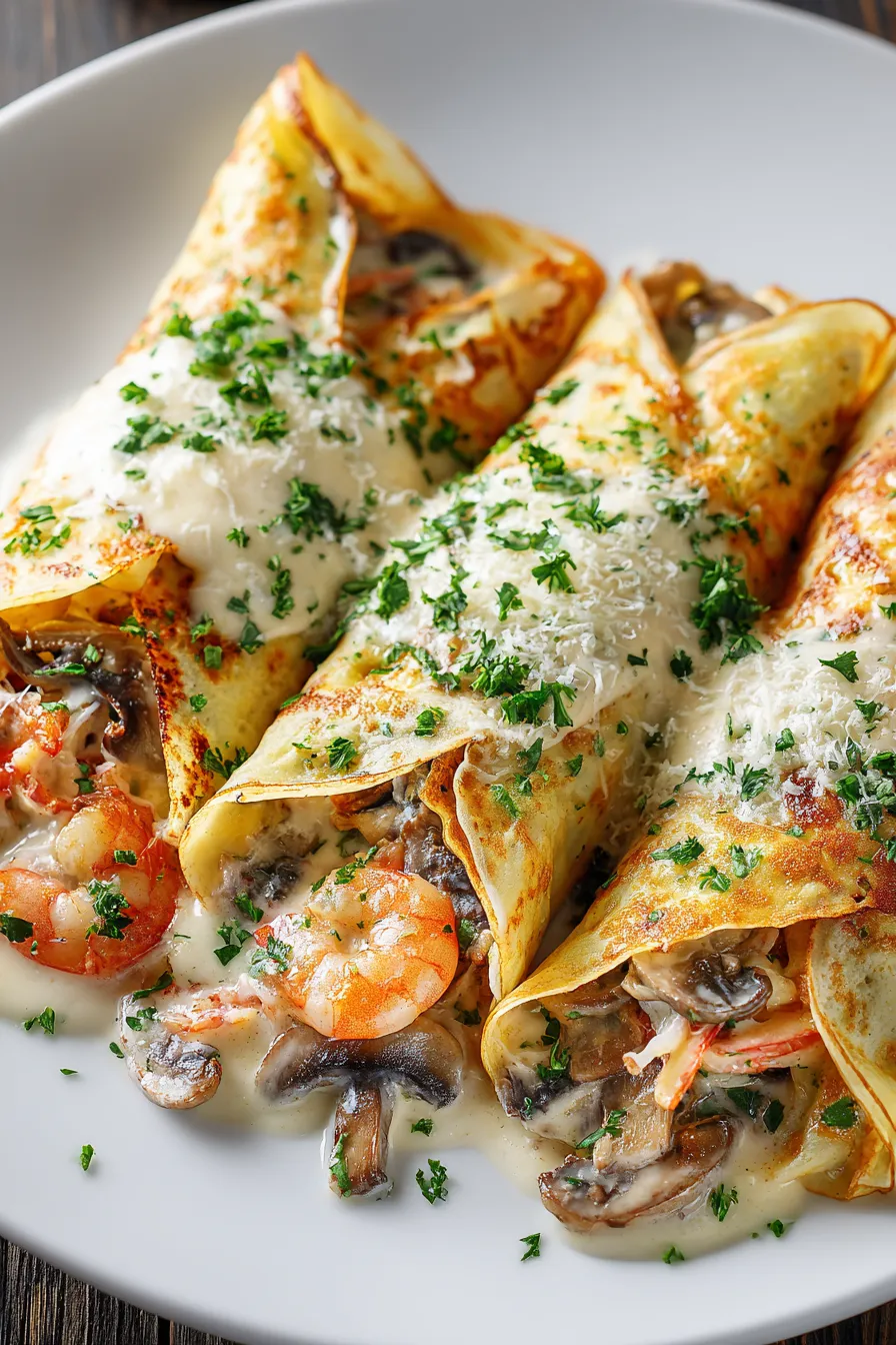 Seafood Crepes with Béchamel Sauce – Food Blog Recipe