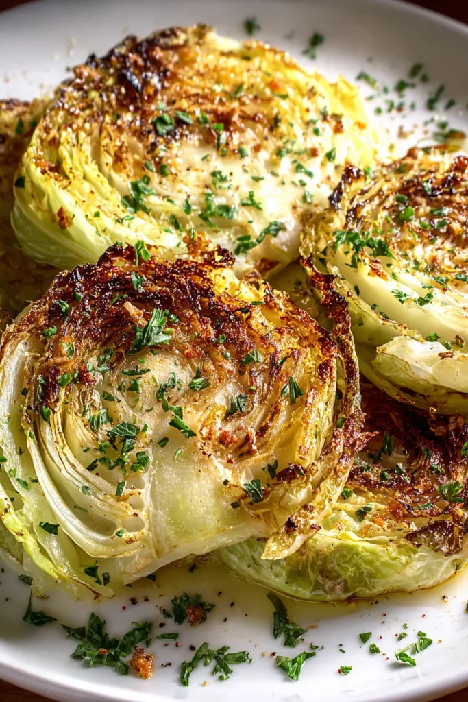Oven Roasted Garlic Cabbage Steaks – Food Blog Recipe