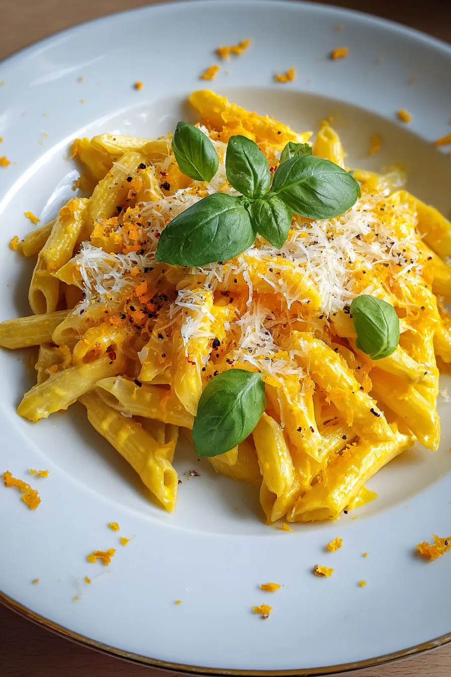 Cheesy Orange Pasta – Food Blog Recipe