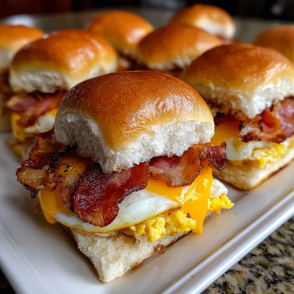 Crack Breakfast Sliders Bacon Egg & Cheese – Food Blog Recipe